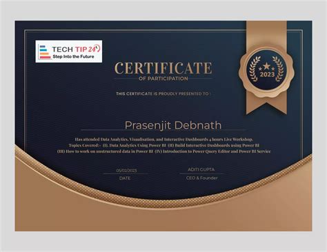 prasenjit debnath power bi certificate from techtip24 pdf