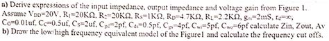 Solved A Derive Expressions Of The Input Impedance Output Chegg