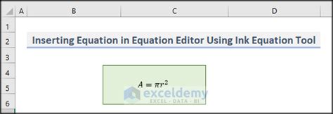 Equation Editor In Excel Insert Create Format ExcelDemy