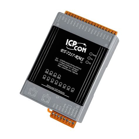 ET 7217RMS Ethernet I O Module With 2 Port Ethernet Switch 8 Ch RMS Input 4 Ch DO OKSA