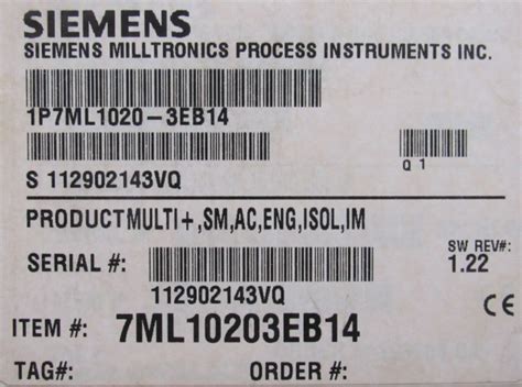New Siemens 7ml10203eb14 Milltronics Multiranger Level Controller Sb