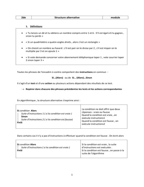 Structure Alternative