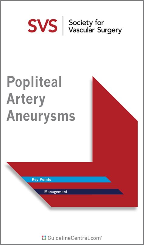 Popliteal Artery Aneurysms Guidelines Pocket Guide Guideline Central