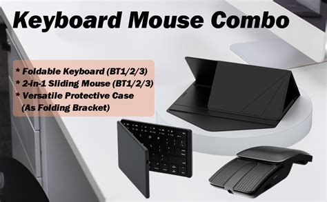 Wireless Foldable Keyboard Mouse Combo Eirix Bluetooth Ultra Slim Travel Keyboards