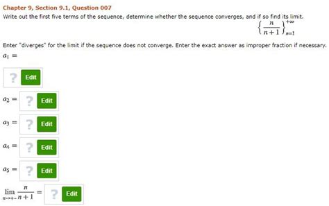 Solved Chapter 9 Section 9 1 Question 007 Write Out The Chegg Com
