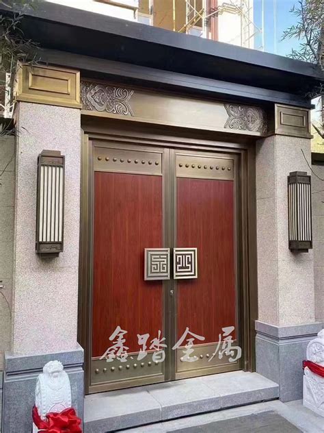 别墅铜门 304不锈钢仿铜门 紫铜艺术金属门厂家定制 咨询15015845925 站酷zcool