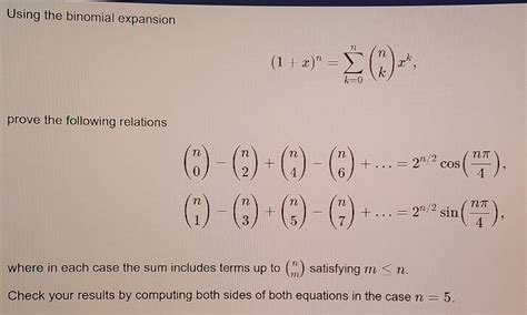 [solved] using the binomial expansion prove the fo solutioninn