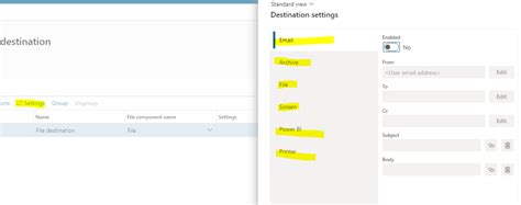 d365fo reports in er destinations with direct execution or print