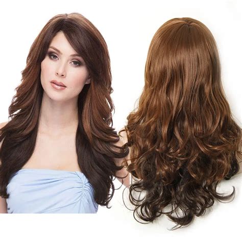 26 Long Fake Hair Afro Wig Full Wig For Women Cheap Synthetic Wavy