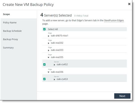 Configuring Backups For Specific Vmware Esxi Servers