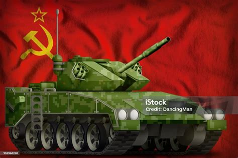 소 연방 국기 배경 픽셀 여름 위장 탱크 Apc를 빛 9 월 승리 날 개념입니다 3 차원 일러스트 레이 션 대포에 대한 스톡 사진 및 기타 이미지 Istock