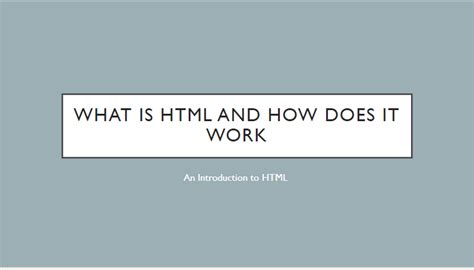 What Is HTML And How Does It Work