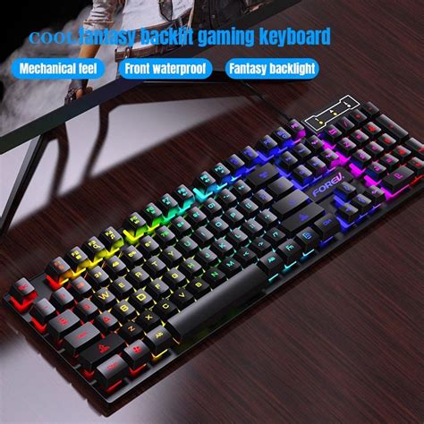 Gaming Keyboard Anti Ghosting 104 Usb Wired Led Ba Grandado