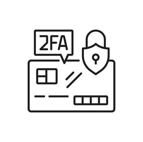 2fa Two Factor Verification Credit Card Token 26620513 Vector Art At