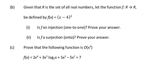 solved b given that r is the set of all real numbers let