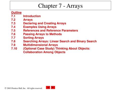 Ppt Chapter 7 Arrays Powerpoint Presentation Free Download Id631990
