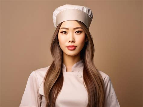 Premium Ai Image Asian Woman Chef