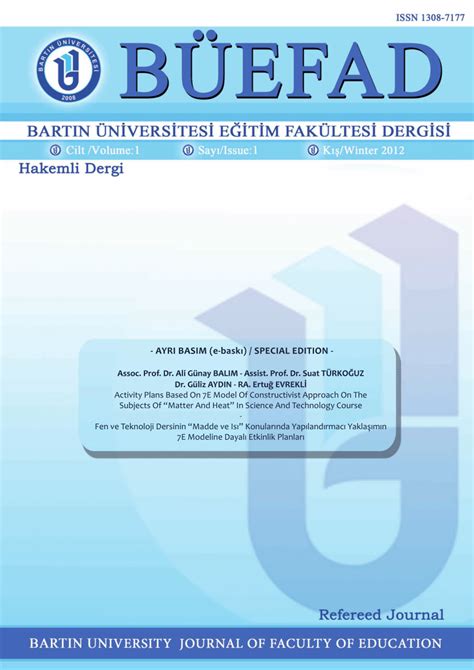 Pdf Activity Plans Based On 7e Model Of Constructivist Approach On The Subjects Of Matter And