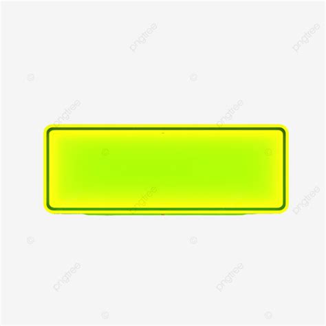 Neon Yellow Rectangle Banner Neon Rectangle Neon Neon Sign Shape Png