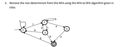 solved 5 remove the non determinism from this nfa using the
