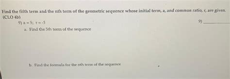 solved nd the fifth term and the nth term of the geometric