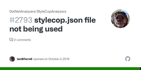 Stylecop Json File Not Being Used Issue DotNetAnalyzers StyleCopAnalyzers GitHub