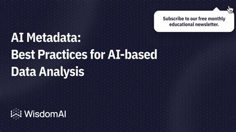 Ai Metadata Best Practices For Ai Based Data Analysis