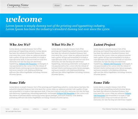 simple typography website css template website css templates