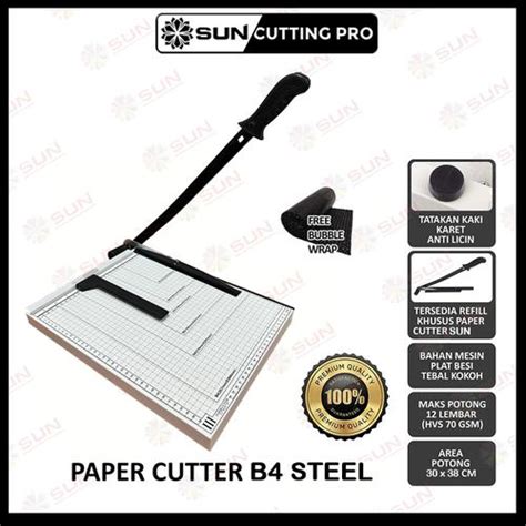 Jual Paper Cutter Folio F4 B4 Alat Potong Mesin Pemotong Kertas Hvs Sticker Dos Pvc Id