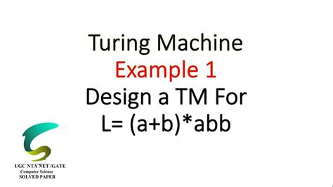Turing Machine Example 1 Design A Tm For L Ababb Youtube