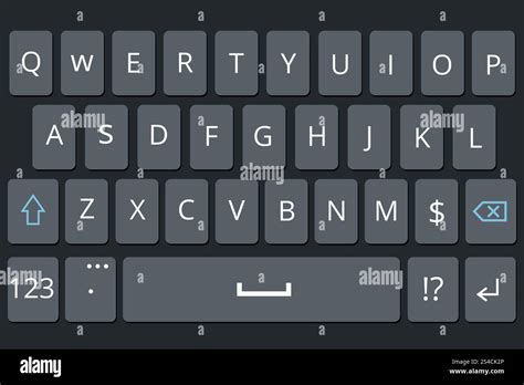 Smartphone Keyboard Mobile Phone Keypad Vector Mockup Smartphone