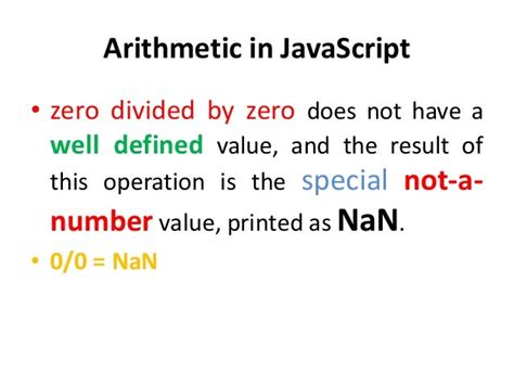 Javascript Arithmetic In Javascript