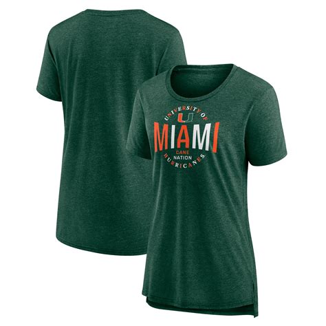 Womens Fanatics Green Miami Hurricanes True Classics Break It Down Tri