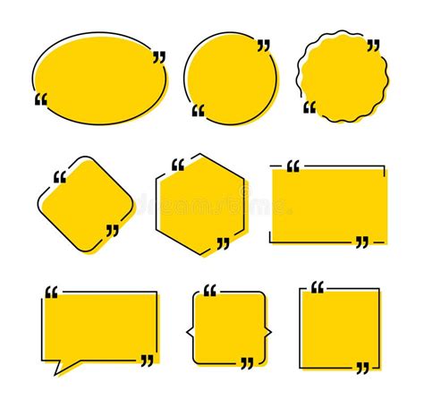 Quote Vector Bubbles Text Dialog Message Comment Memo Box Quote Bubble