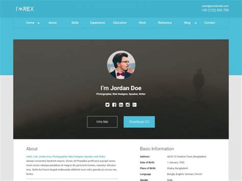 Professional HTML CSS Resume Templates For Free Download And Premium Super Dev Resources