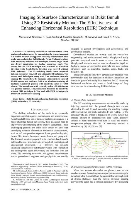 Pdf Imaging Subsurface Characterization At Bukit Bunuh
