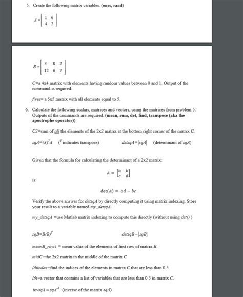 Instructions Copy Your Commands From Your Matlab