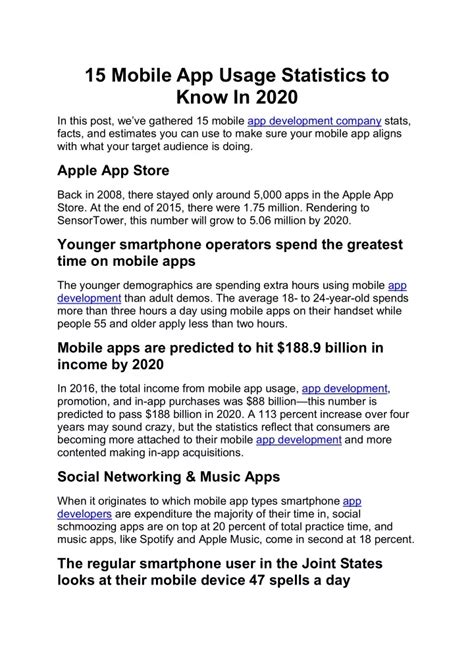 PPT Mobile App Usage Statistics To Know In PowerPoint Presentation ID