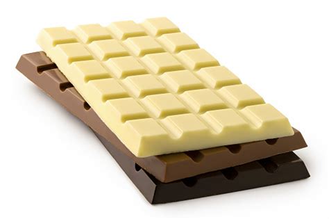 화이트에 고립 된 서로의 위에 흰색 우유와 다크 초콜릿의 석판 3가지 개체에 대한 스톡 사진 및 기타 이미지 3가지 개체 갈색 고체 Istock