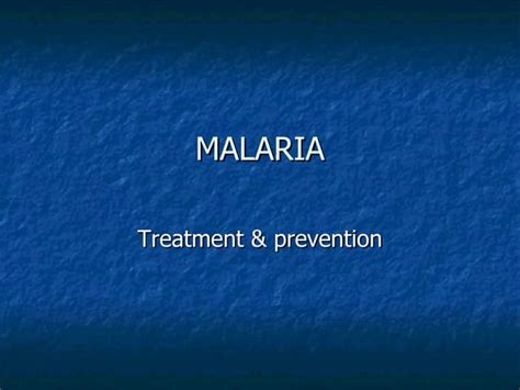 Malaria Ppt