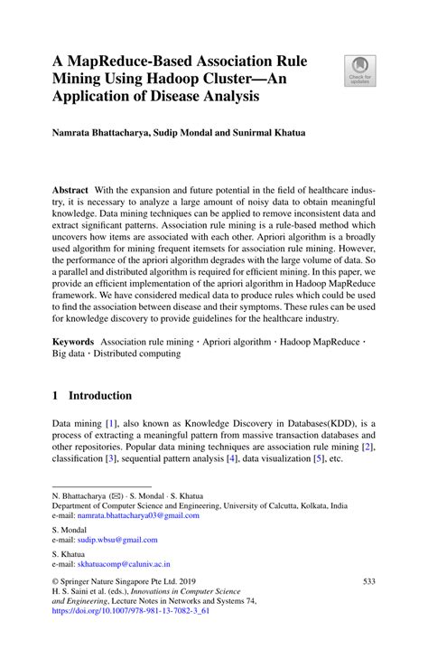 Pdf A Mapreduce Based Association Rule Mining Using Hadoop Cluster—an
