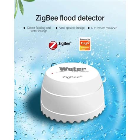 Tuya Zigbee Water Leakage Detector Smart Home Water Flood Sensor Work With Tuya Zigbee Gateway