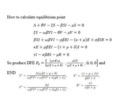 Solved How to calculate equilibrium point | Chegg.com