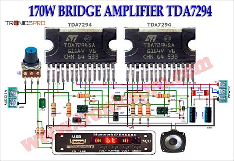 120w Power Amplifier Tda7294 Circuit Diagram Tronicspro Artofit
