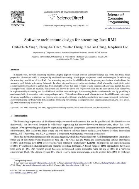 pdf software architecture design for streaming java rmi dokumen tips
