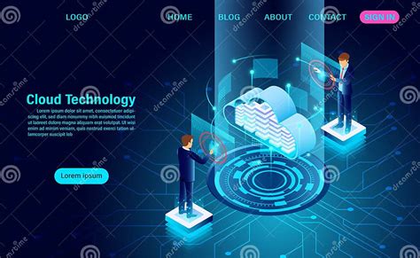Modern Cloud Technology And Networking Concept Stock Vector