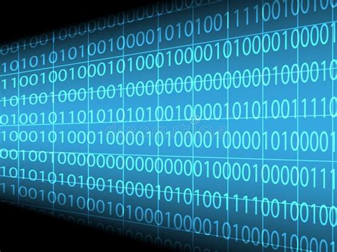 Abstract Futuristic Cyberspace With Binary Code Matrix Background With
