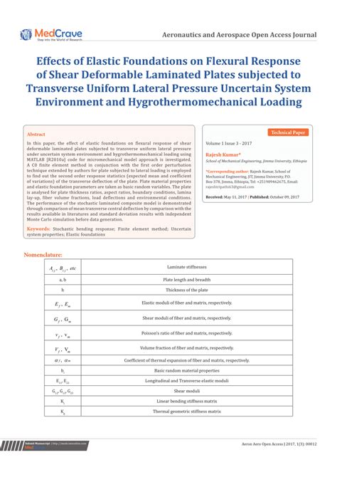 Pdf Effects Of Elastic Foundations On Flexural Response Of Shear