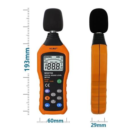 VLIKE LCD Digital Audio Decibel Meter Sound Level Meter Noise Level Meter Sound Monitor DB Meter