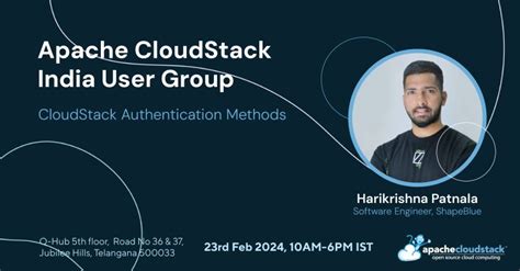 Apache Cloudstack On Linkedin Cloudstack Pmc Member Harikrishna Patnala Will Be Presenting